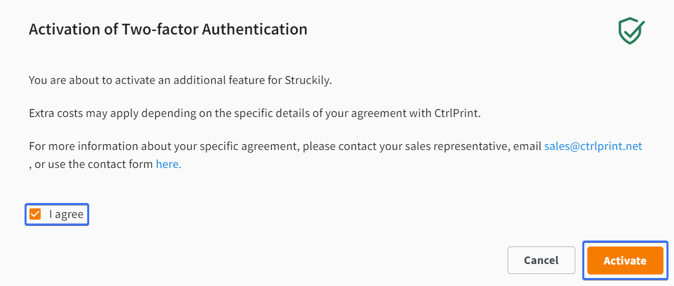 How to Activate Two-factor Authentication